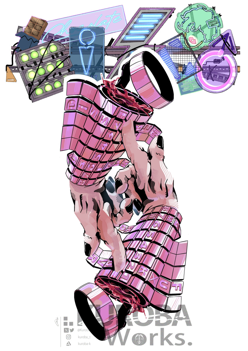 Safebooru - 2others absurdres armband black nails blood chocolate ...