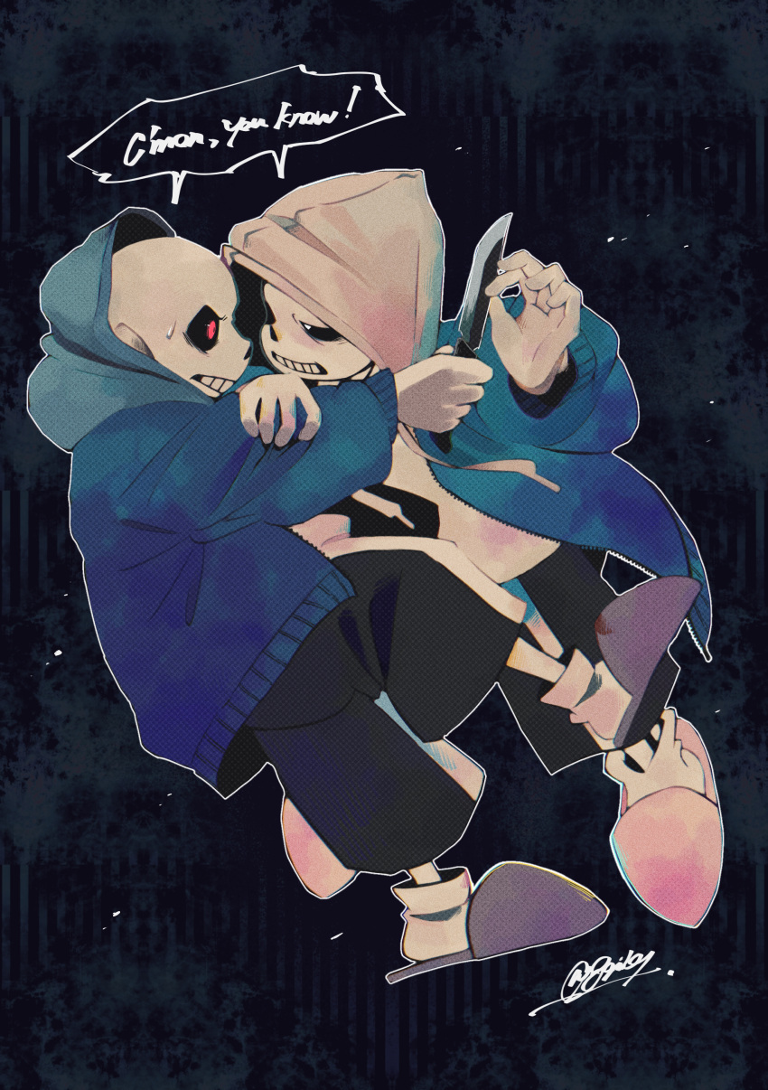 Safebooru - 2boys absurdres alternate universe black background black ...