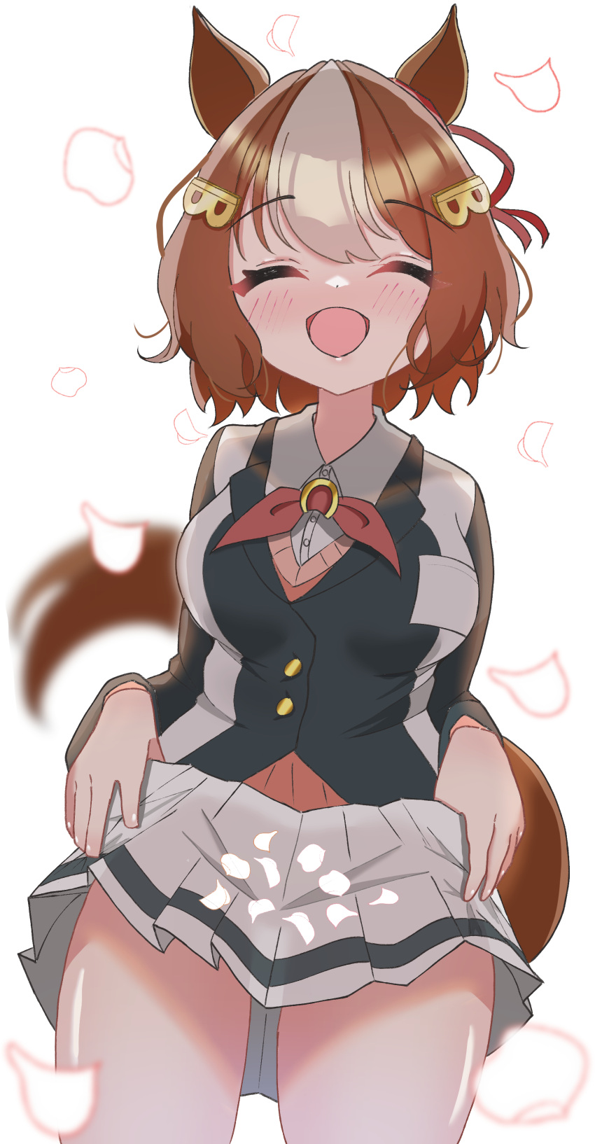 Safebooru - 1girl absurdres animal ears berno light (umamusume) black jacket blazer brown hair ...
