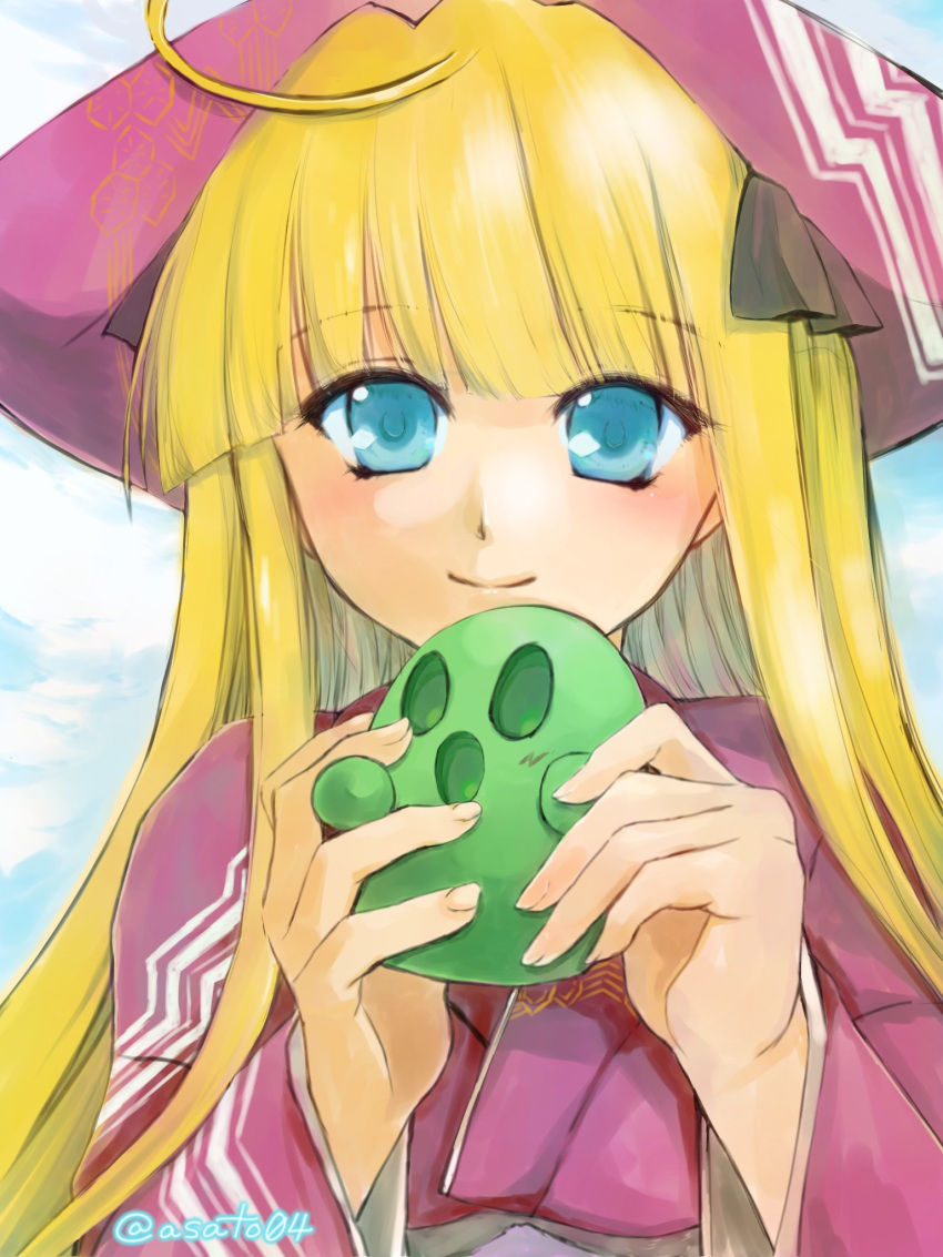 Safebooru - 1girl asato04 blonde hair blue eyes haniwa (statue) hanny ...