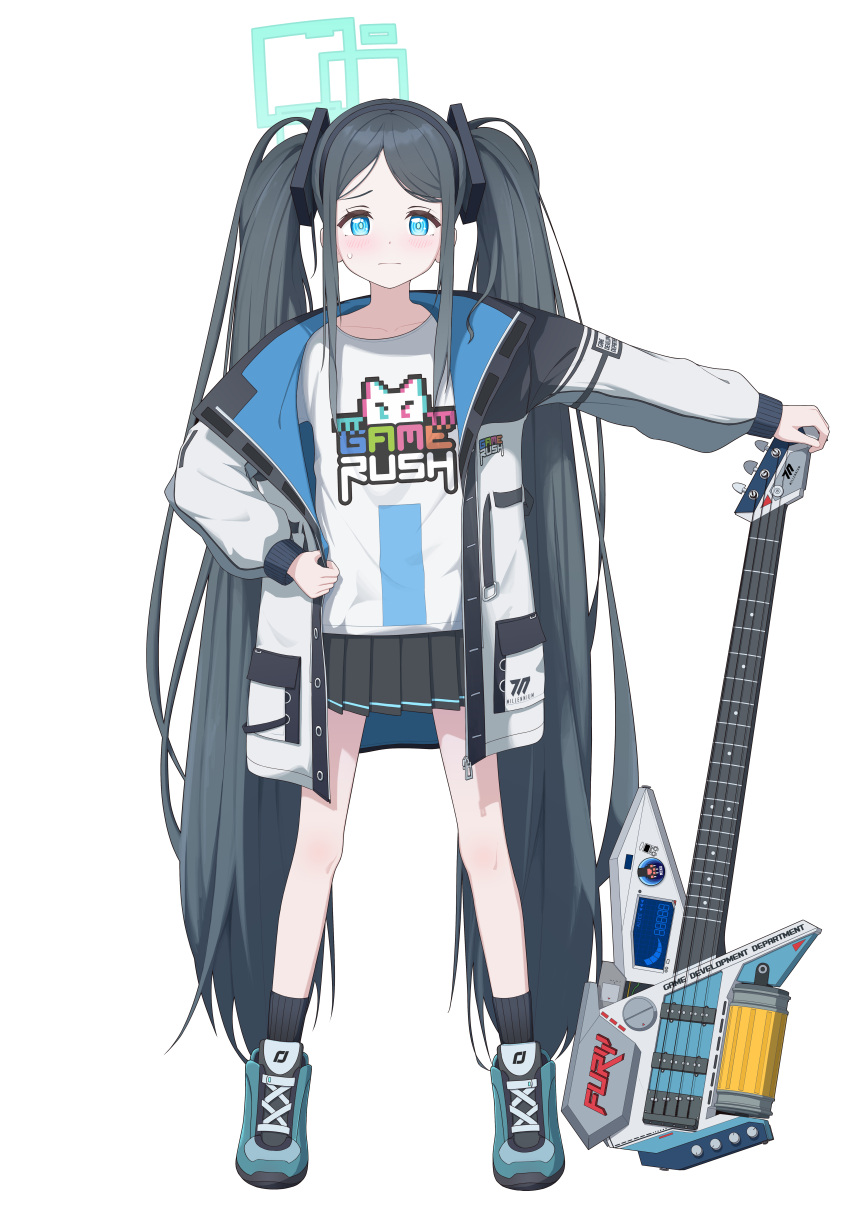 Safebooru - 1girl absurdres alternate costume alternate hairstyle aqua halo aris (blue archive ...