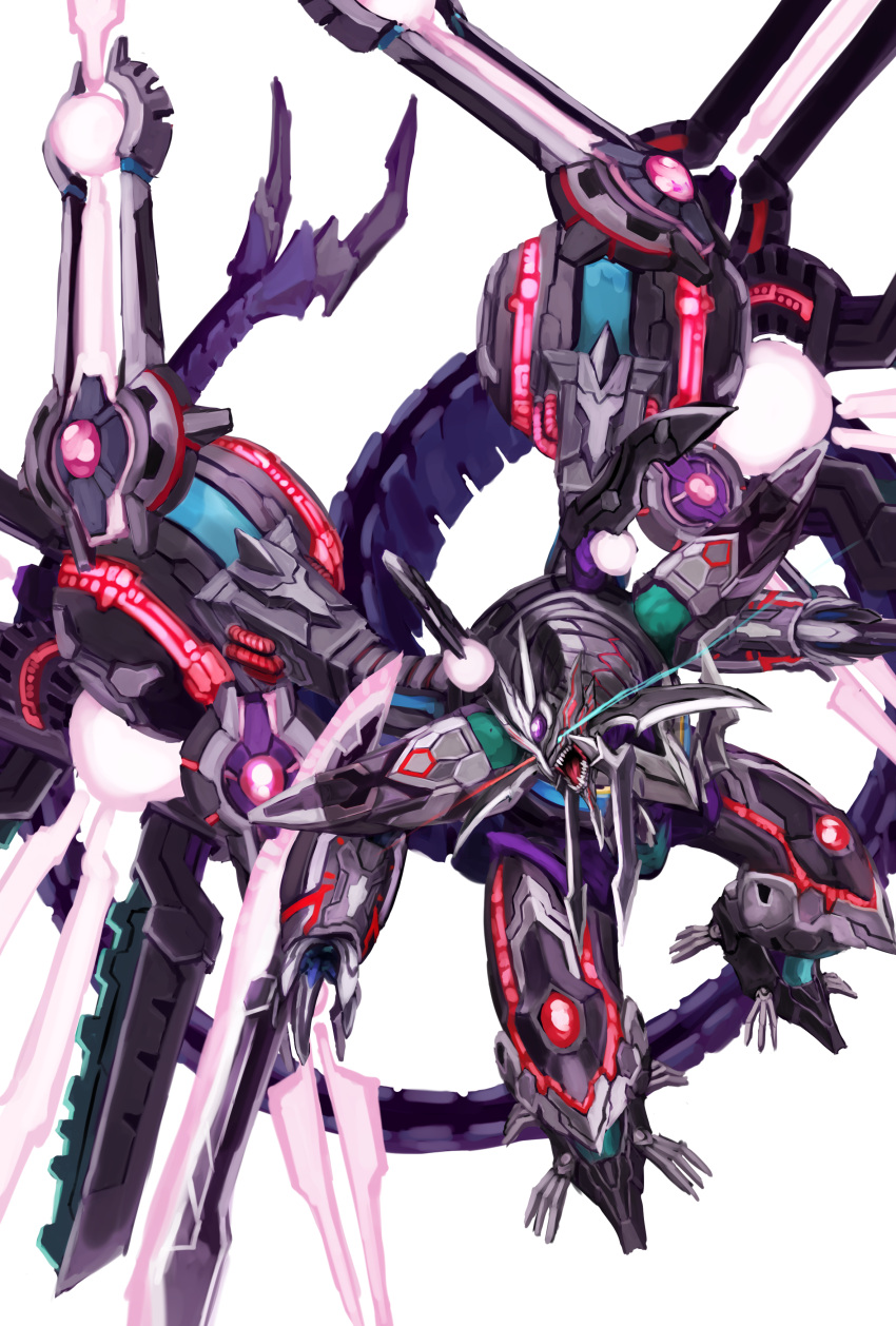 Safebooru - absurdres armor blade horns collar dragon duel monster dutch angle eye beam highres ...