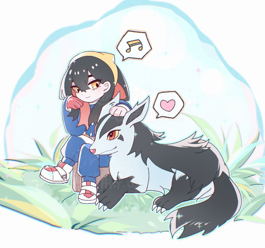 Safebooru - 1girl black hair blue jacket blue pants blueberry academy school uniform carmine ...