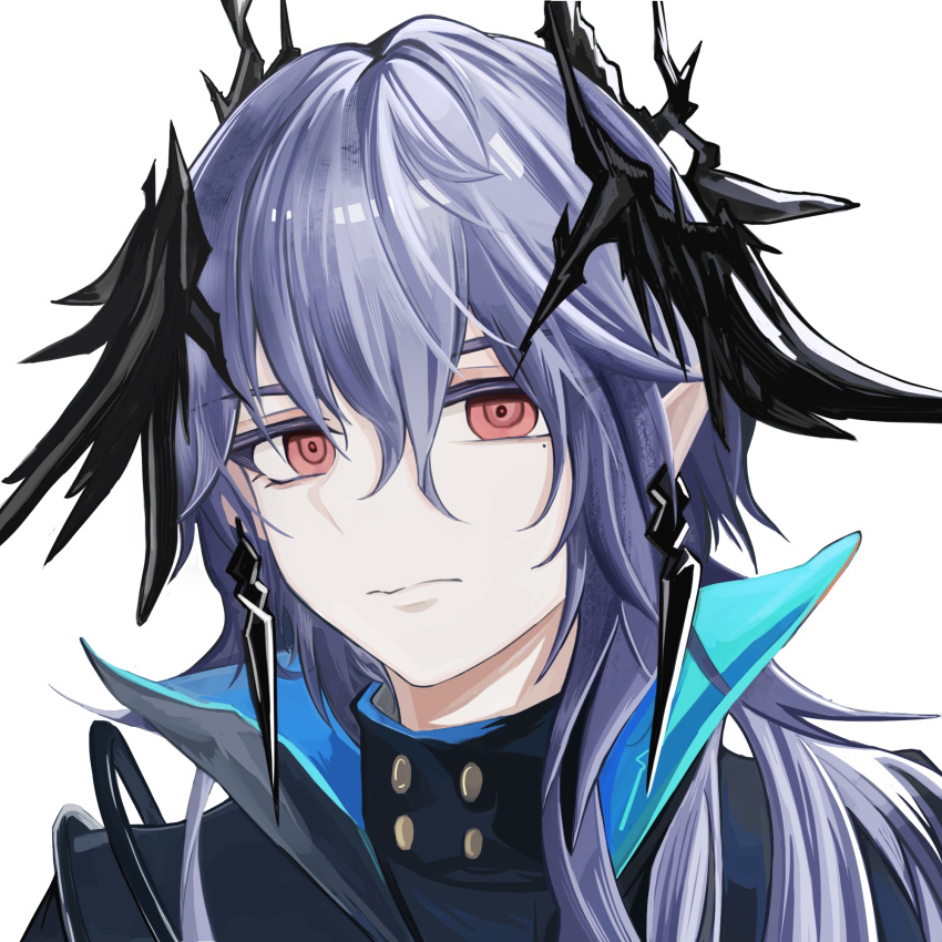 Safebooru - 1boy arknights black jacket chinese commentary close-up closed mouth commentary ...