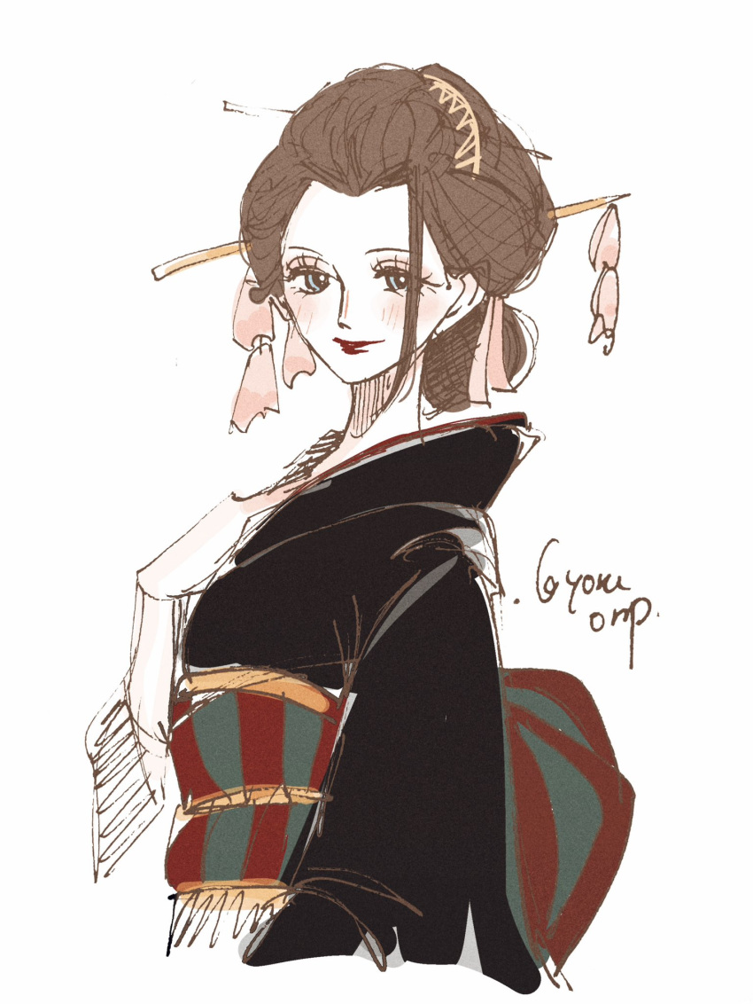 Safebooru - 1girl black hair blue eyes blush closed mouth commentary eyelashes hair ornament ...