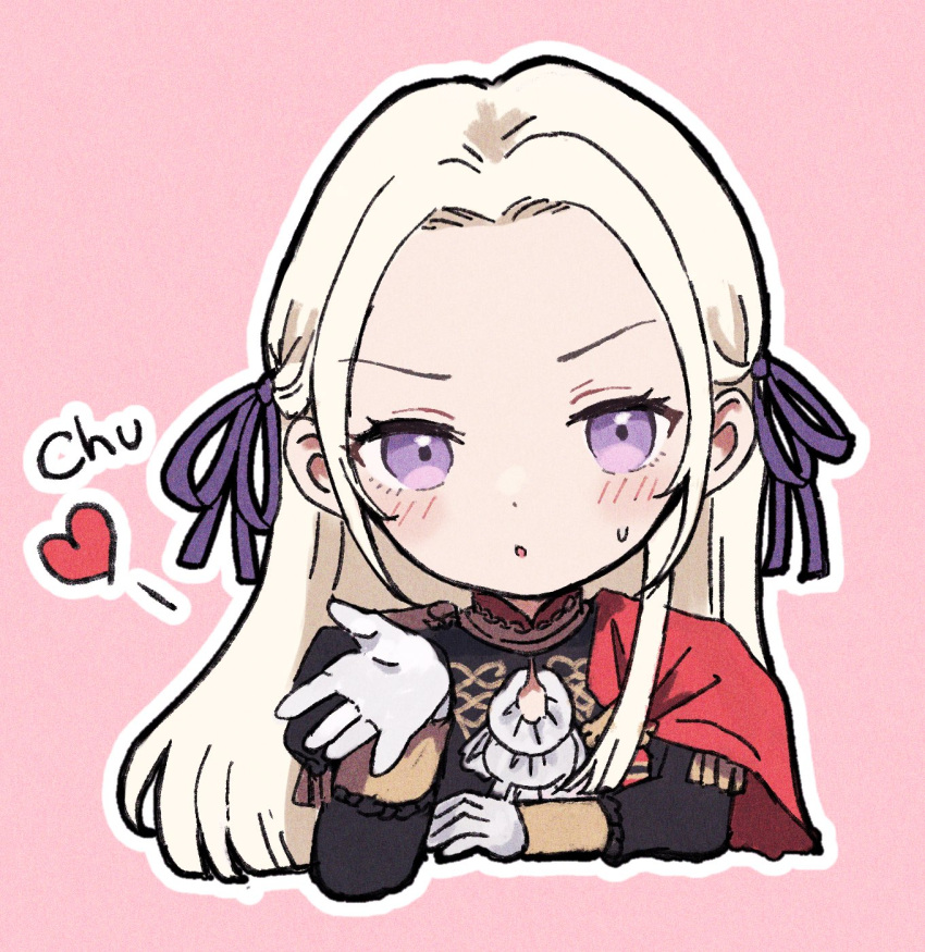 Safebooru - 1girl blowing kiss chibi edelgard von hresvelg fire emblem ...