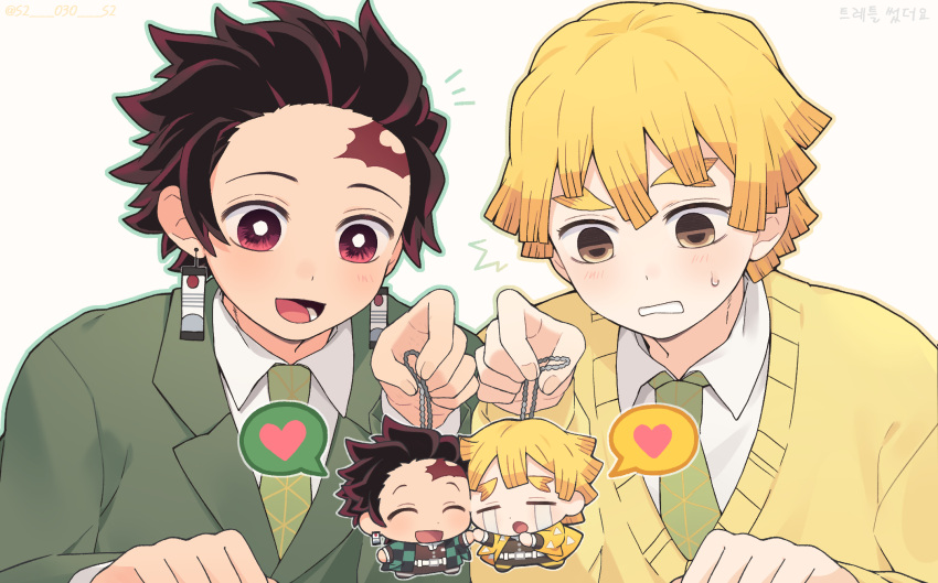 Safebooru - 2boys agatsuma zenitsu blonde hair blush brown eyes brown ...