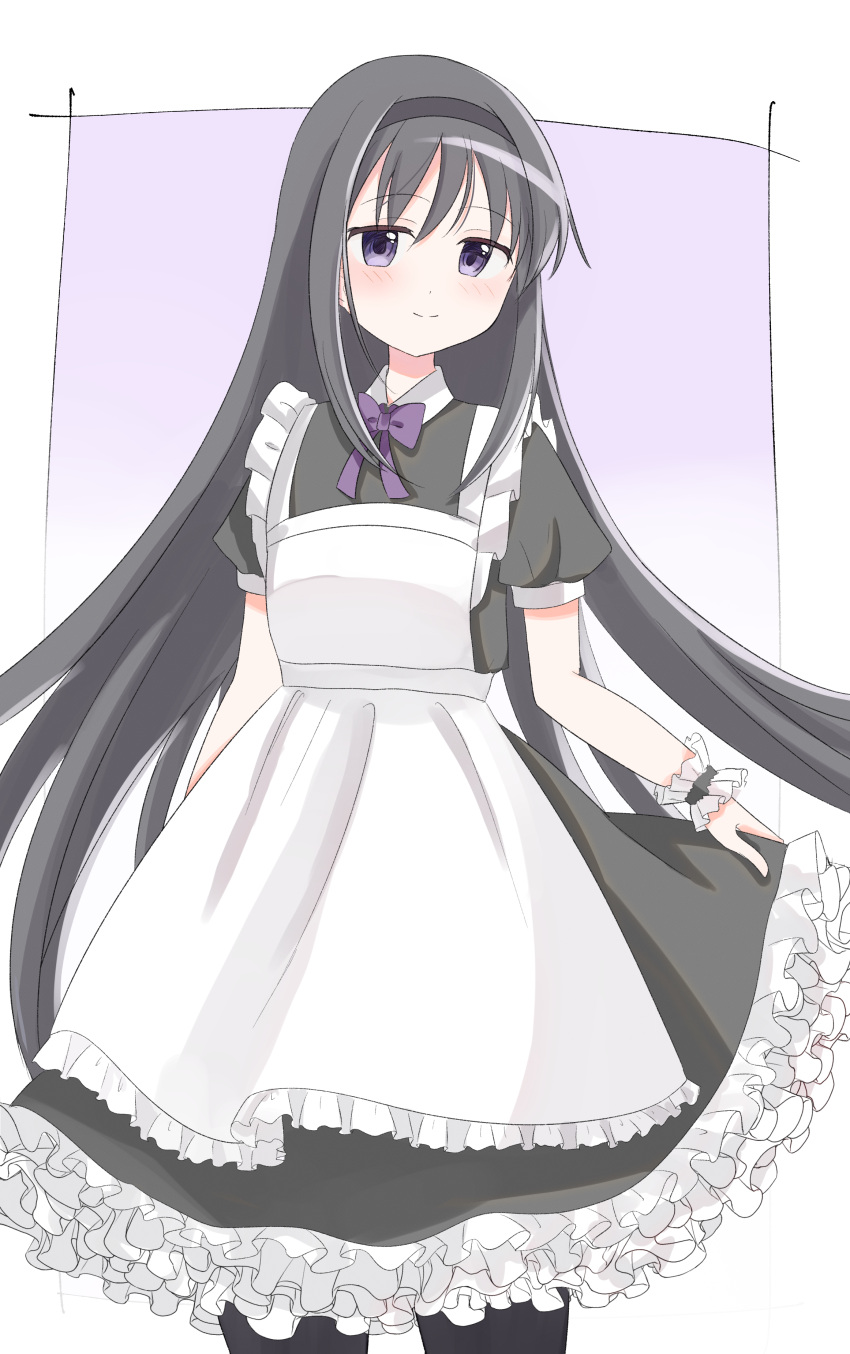 Safebooru - 1girl absurdres akasaka suzuka akemi homura alternate costume apron black dress ...