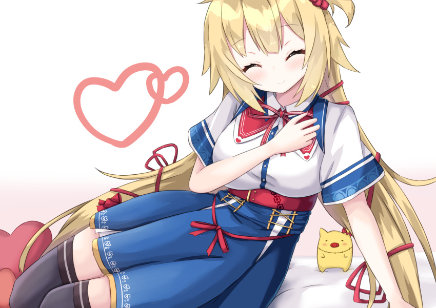 Safebooru - 1girl akai haato akai haato (1st costume) black thighhighs ...