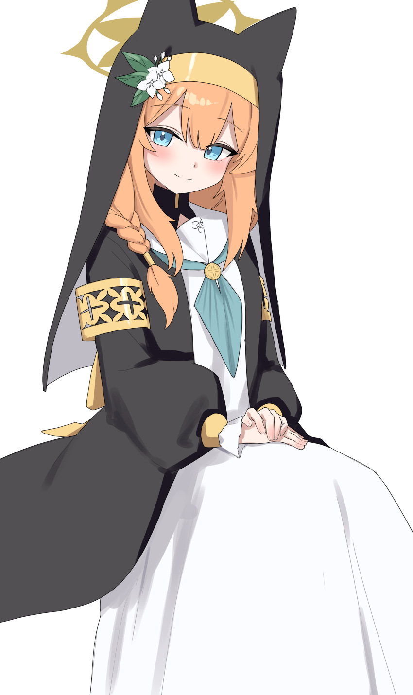 Safebooru - 1girl absurdres animal ear headwear aqua neckerchief armlet black veil blue archive ...