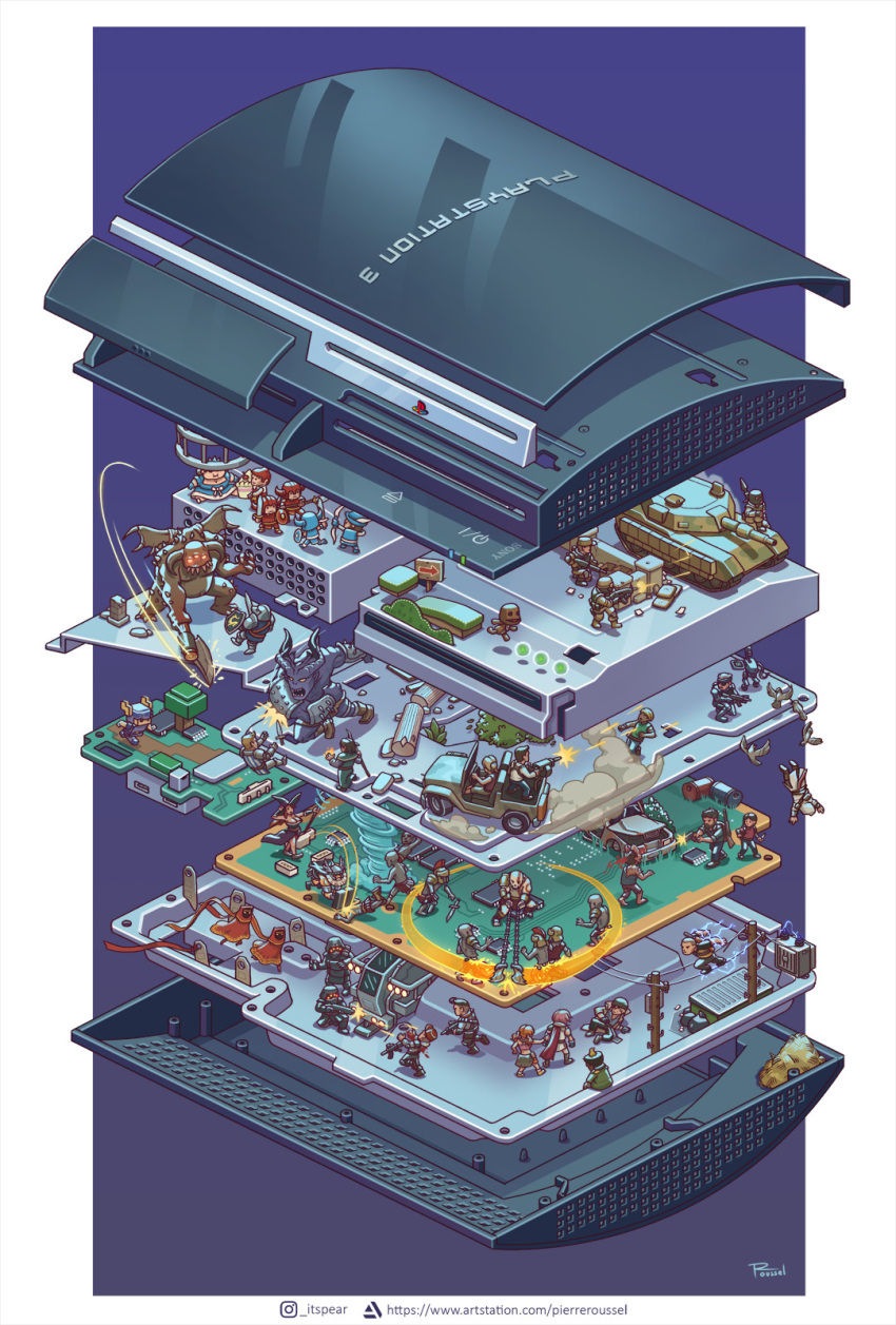 Safebooru - 3d dot game heroes 6+boys 6+girls 6+others armor arrow (symbol) artstation logo ...