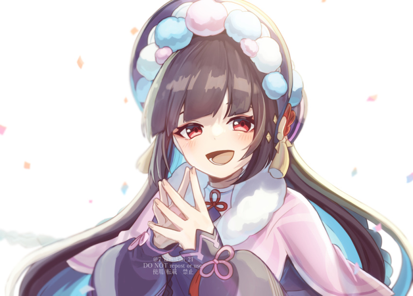 Safebooru - 1girl black bonnet black hair blunt bangs bonnet capelet ...