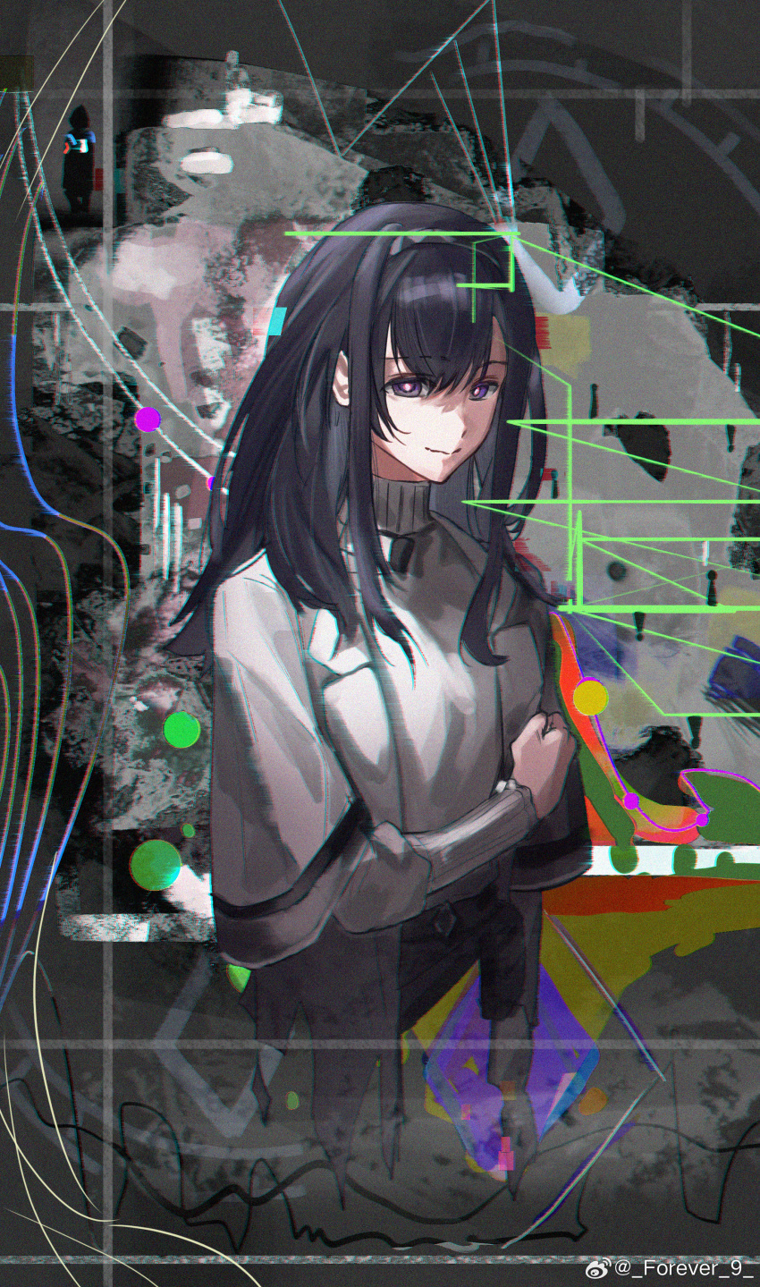 Safebooru - 1girl abstract background absurdres arknights black hair black hairband chinese ...