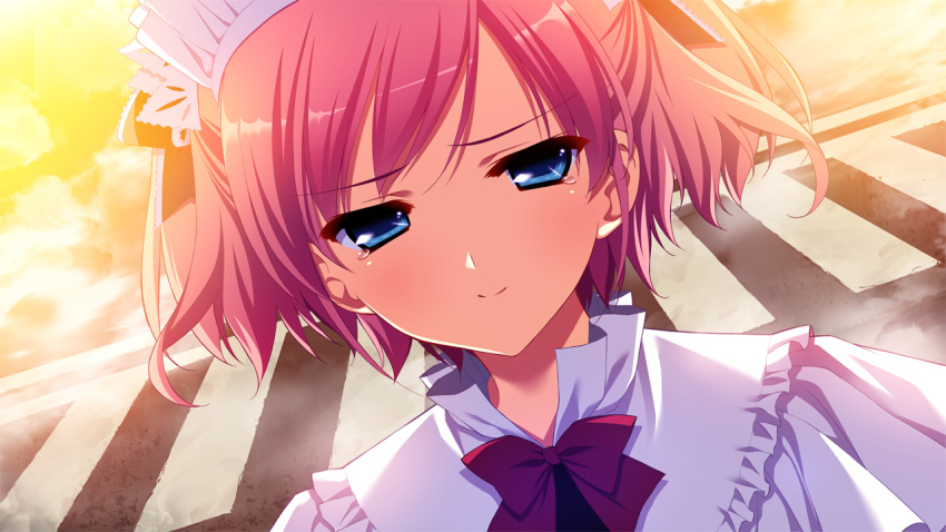 Safebooru - 1girl black ribbon blue eyes bow bowtie closed mouth ...