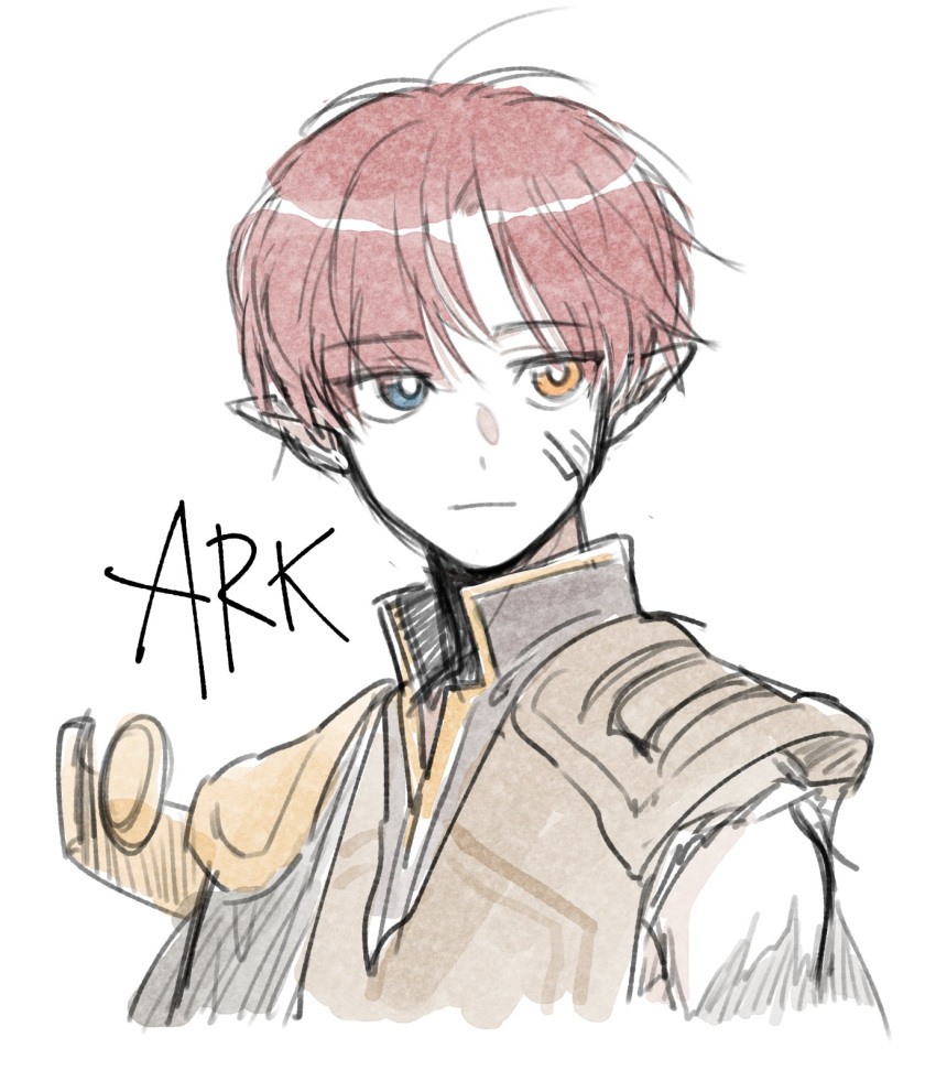 Safebooru - ark (maplestory) blue eyes cloak elf gloves heterochromia ...