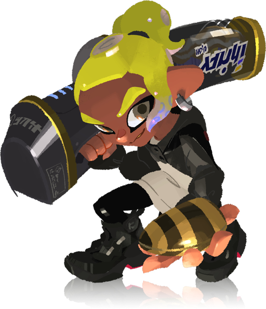 Safebooru - black boots black hood black hoodie black leggings black ...