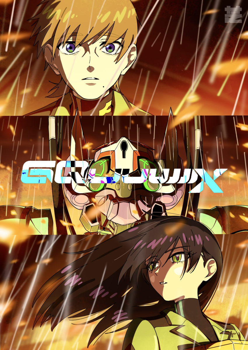 Safebooru - 1boy 1girl black hair commentary request conch (gundam ...