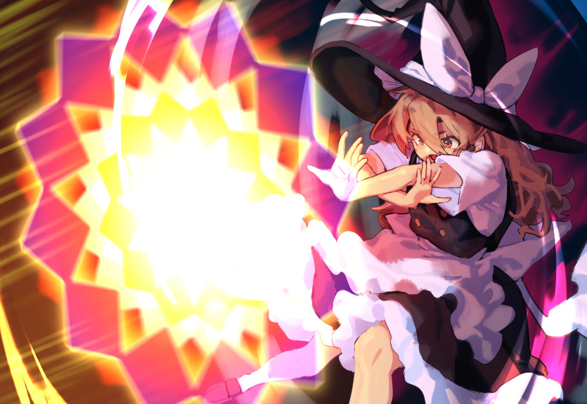 Safebooru - 1girl absurdres apron black hat black skirt black vest brown eyes brown hair ...