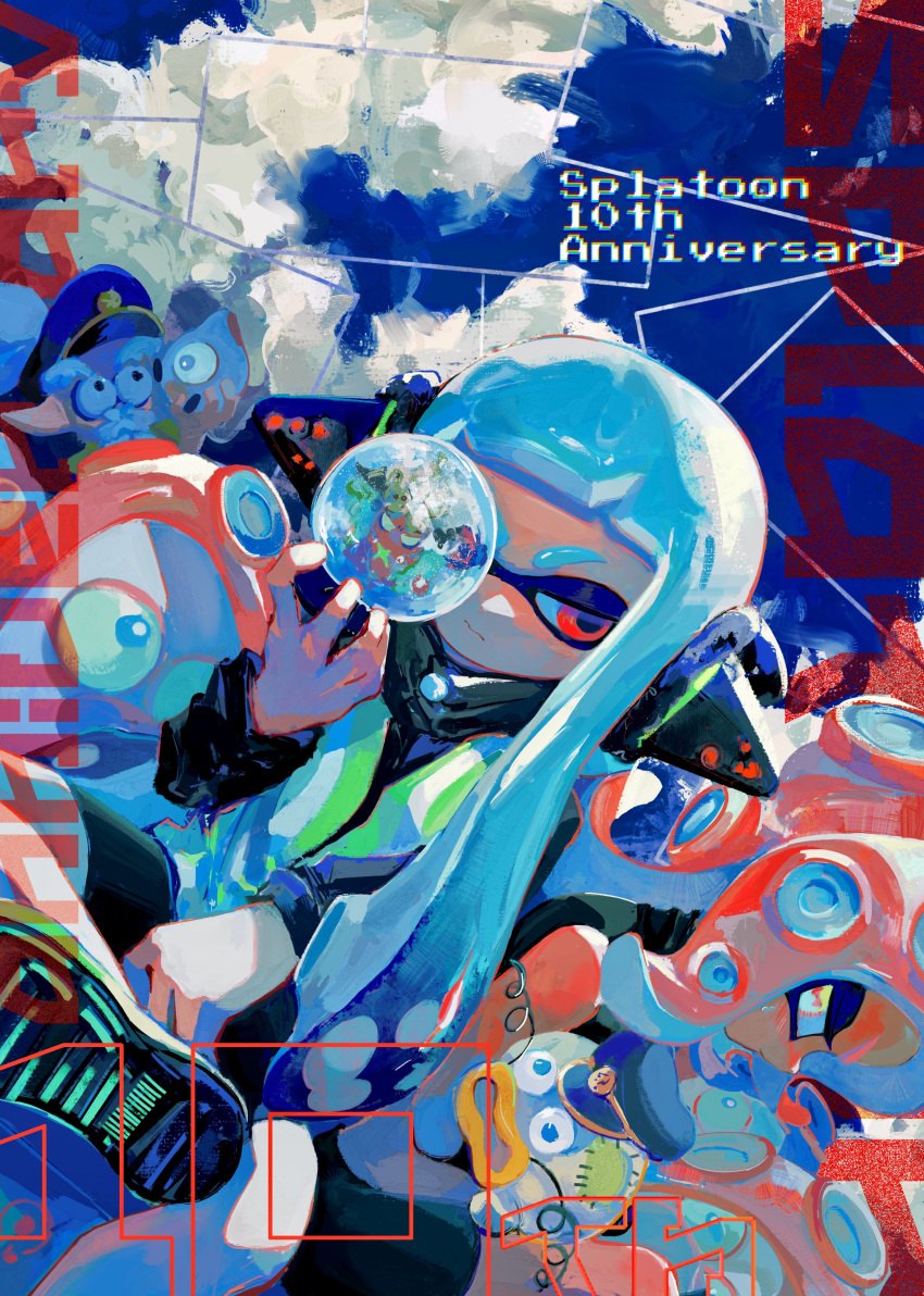 Safebooru - 1boy 2girls absurdres agent 3 (splatoon) agent 8 (splatoon ...