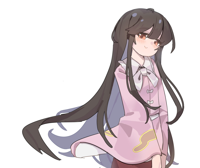 Safebooru - 1girl absurdres black hair blush bow collar commentary frilled collar frills ...