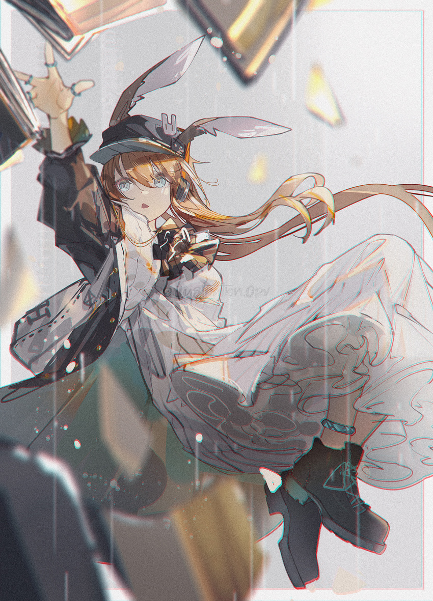 Safebooru - 1girl amiya (arknights) amiya (newsgirl) (arknights) animal ears arknights black ...