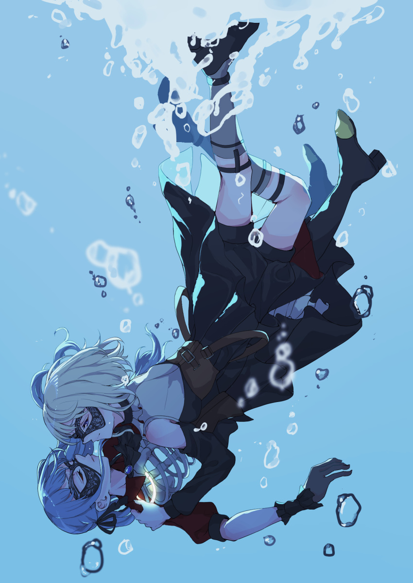 Safebooru - 2girls bang dream! bang dream! it's mygo!!!!! blonde hair blue hair bubble closed ...