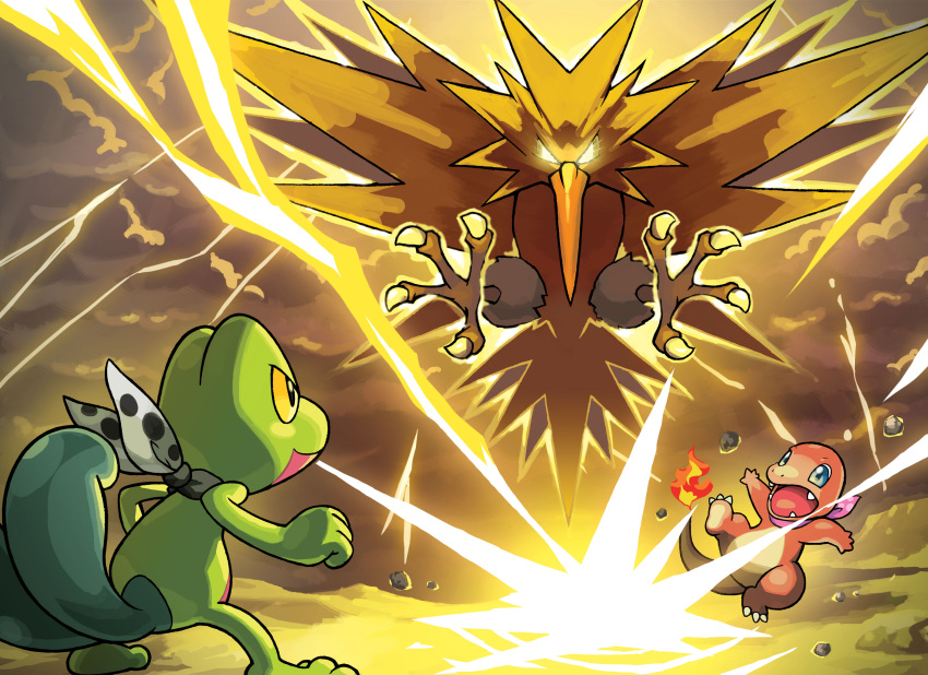 Safebooru - absurdres artist request charmander closed mouth clothed ...