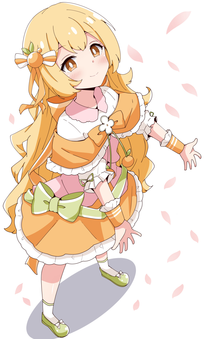 Safebooru - 1girl absurdres aikawa ryou blonde hair blush brown eyes capelet closed mouth ...