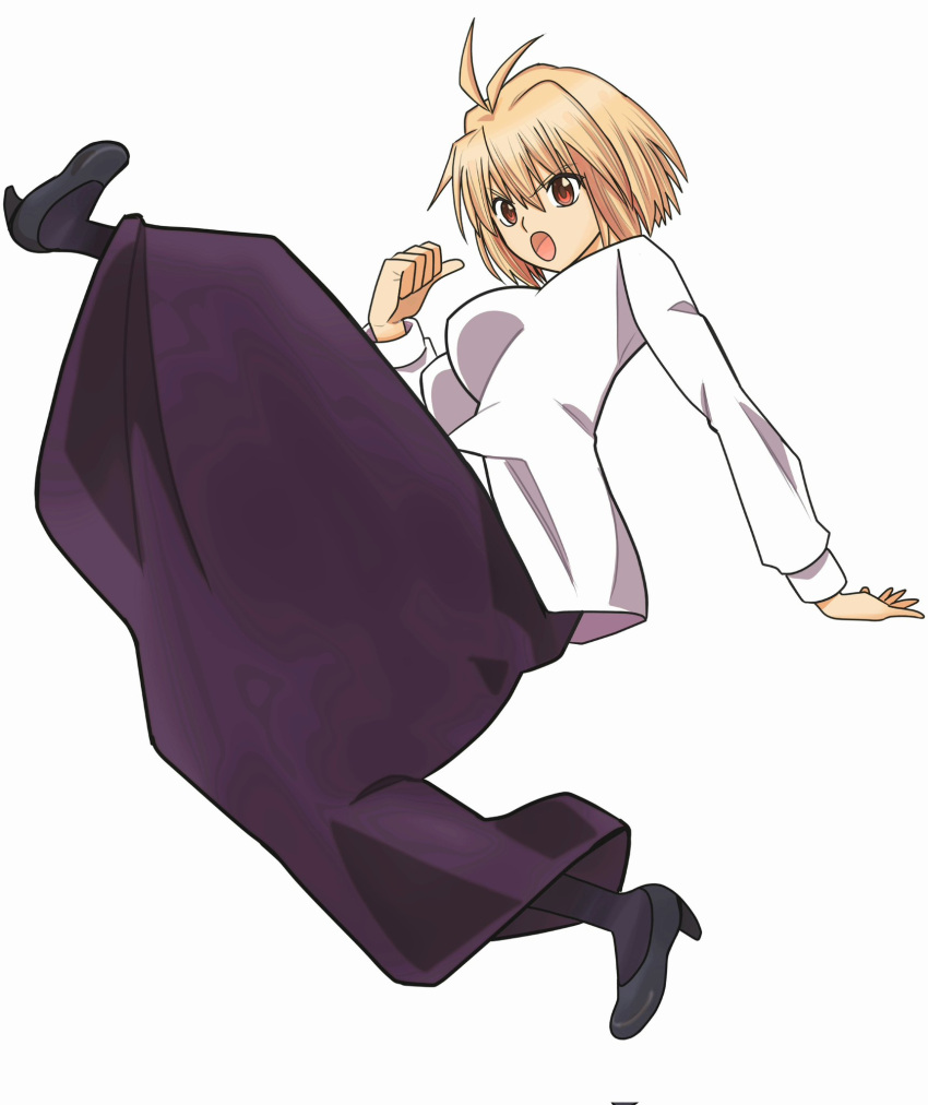 Safebooru - 1girl ahoge arcueid brunestud blonde hair floating floating ...