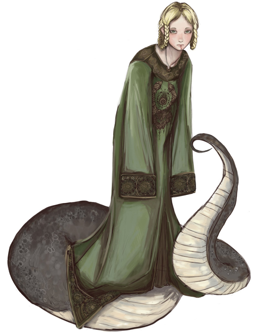 Safebooru - 1girl alternate form blonde hair braid braided hair rings ...