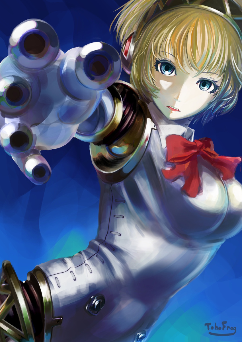Safebooru - 1girl aegis android blonde hair blue eyes headphones highres persona persona 3 robot ...
