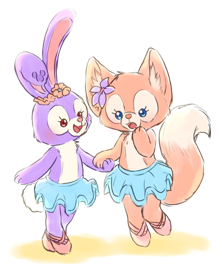 Safebooru - 2girls animal ears ballet slippers chusan 39 duffy and ...