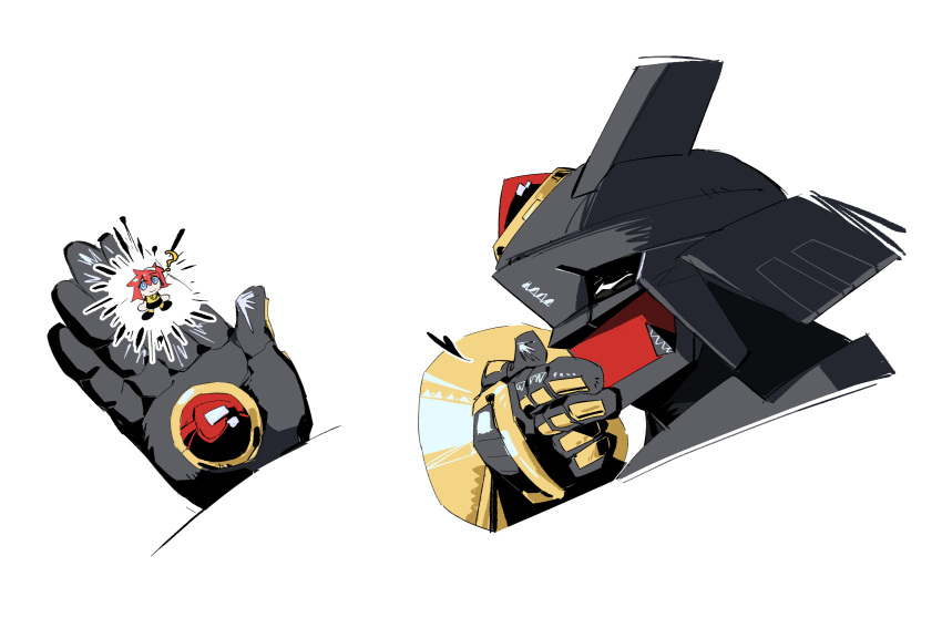 Safebooru - 1girl aiba ami alphamon black helmet black skirt blue eyes ...