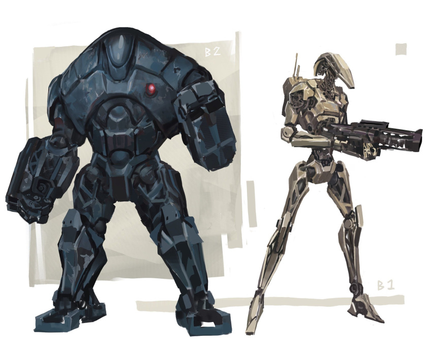 Safebooru - b1 battle droid b2 battle droid droid energy gun full body ...