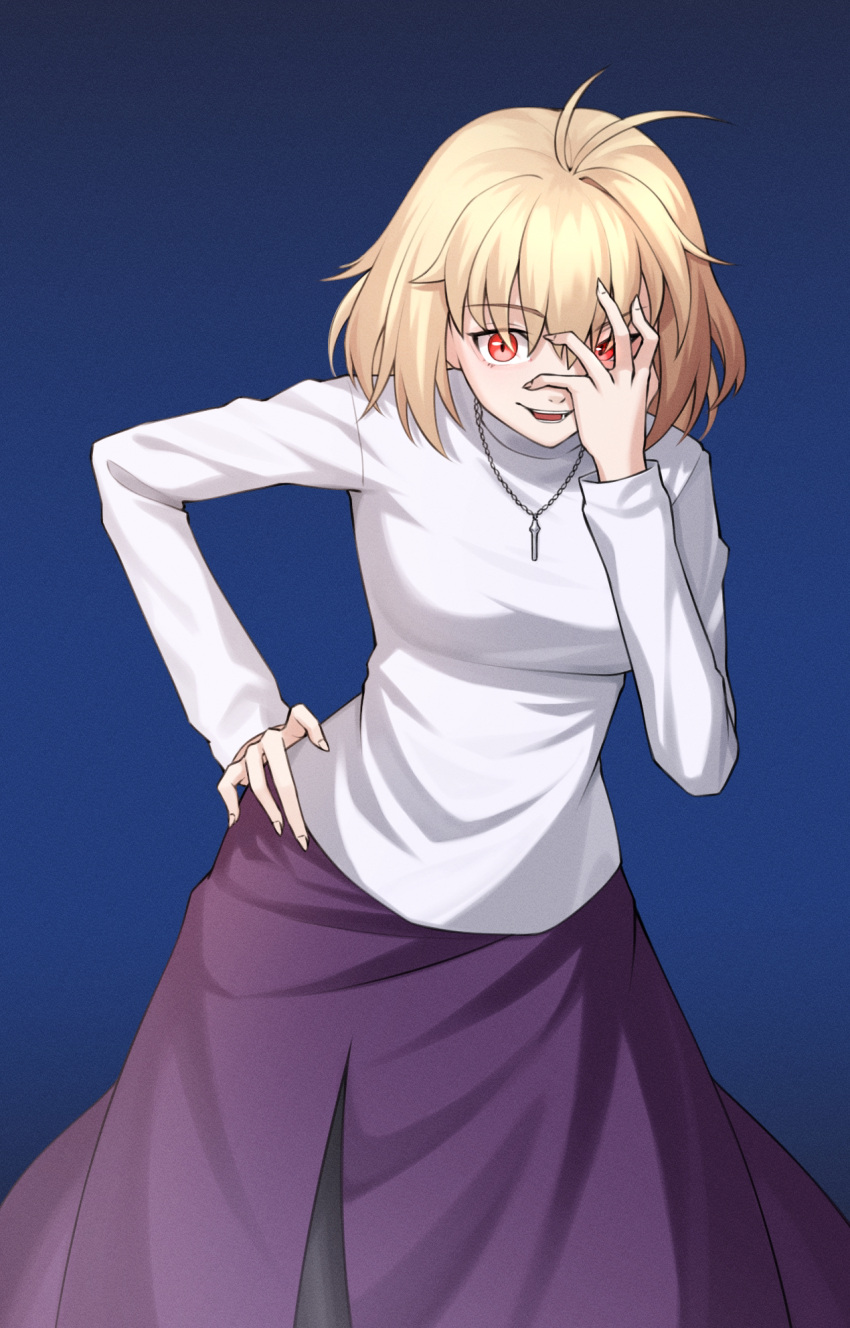 Safebooru - 1girl ahoge arcueid brunestud black pantyhose blonde hair ...