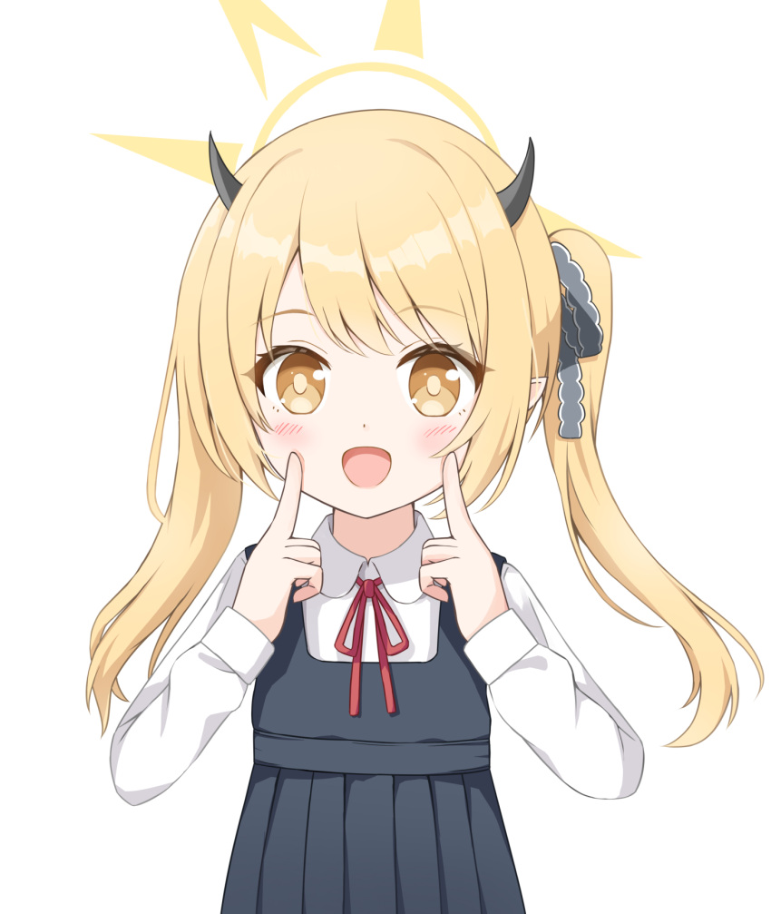 Safebooru - 1girl blonde hair blue archive blush dress fagai highres ...