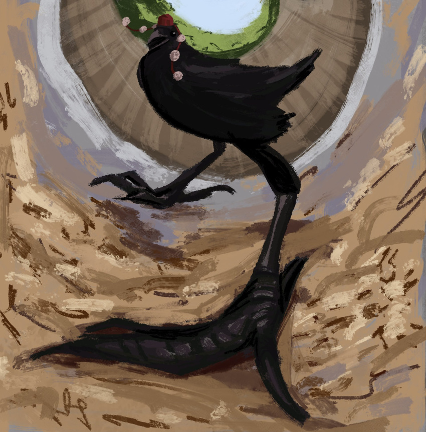 Safebooru - animal animal focus animalization beak bird black feathers crow day feathers full ...