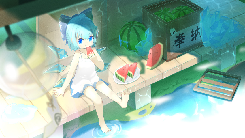 Safebooru - 1girl absurdres akikawa suika blue eyes blue hair cirno ...
