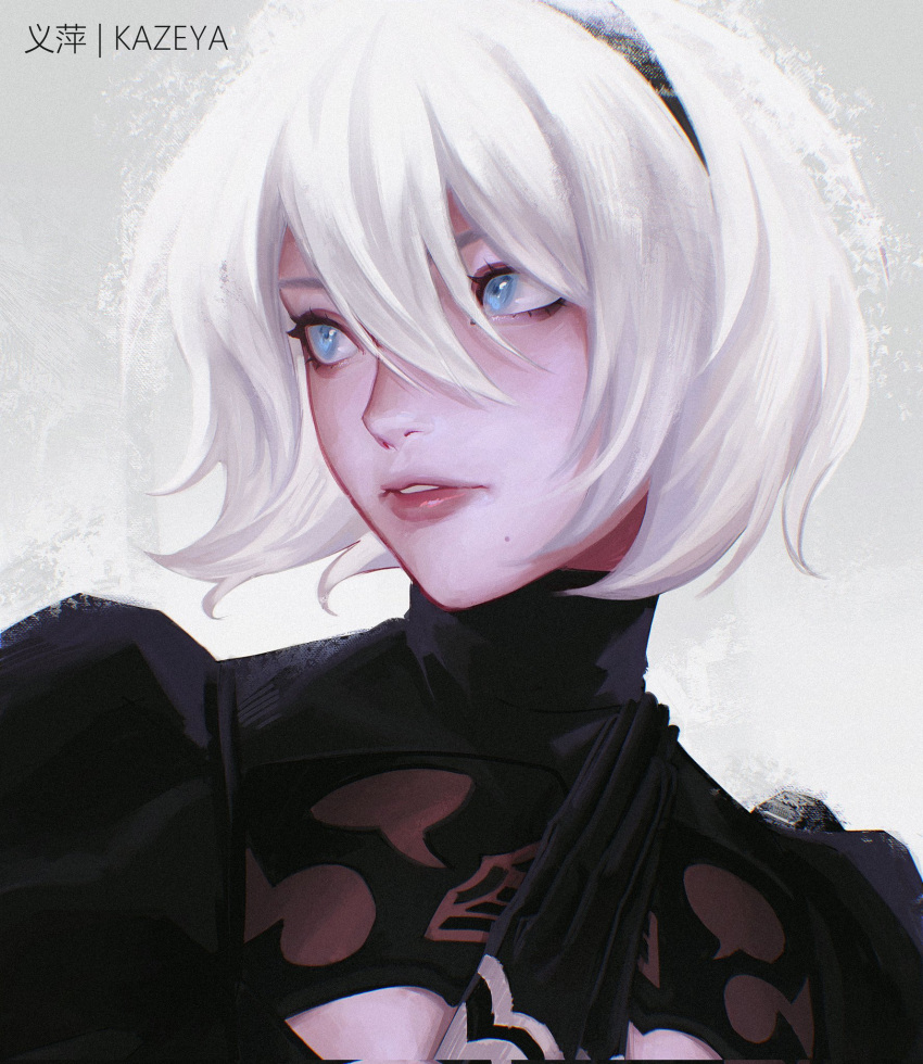Safebooru - 1girl 2b (nier:automata) artist name black hairband blue ...