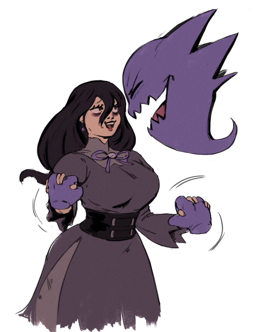 Safebooru - 1girl 1other absurdres bags under eyes black sash breasts cropped legs disembodied ...