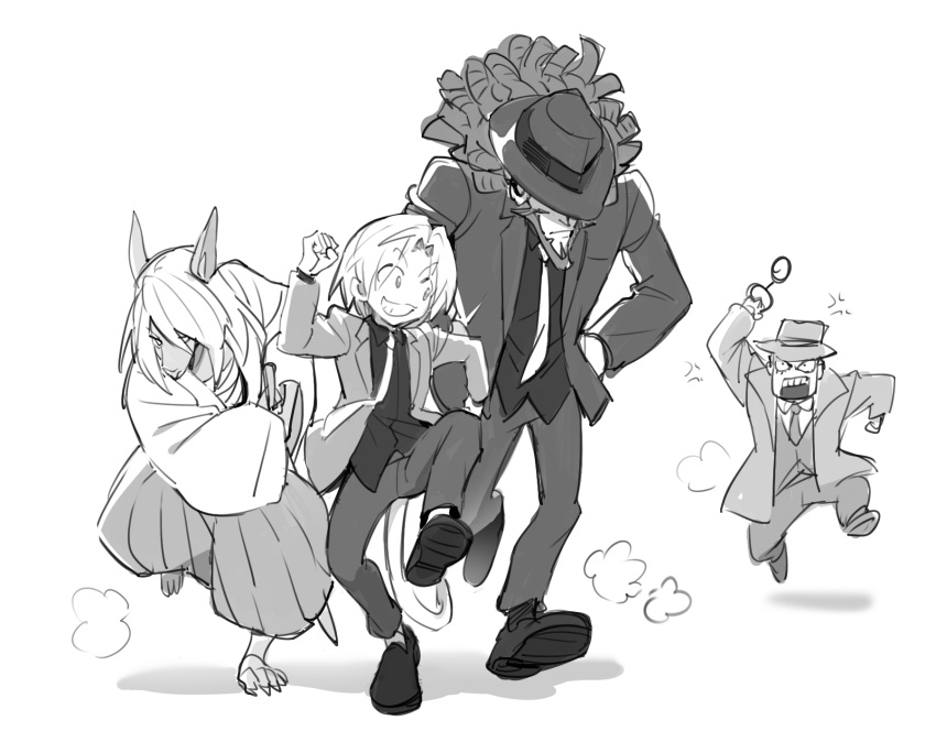 Safebooru - 1girl 3boys adelbert steiner amarant coral animal ears ...