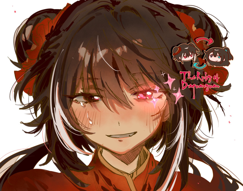 Safebooru - 1girl alternate eye color black eyes black hair blue eyes ...