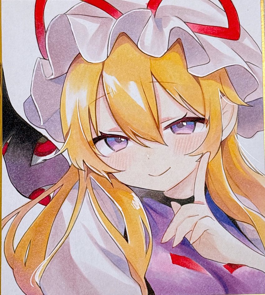 Safebooru - 1girl blonde hair blush commentary request finger to cheek ...