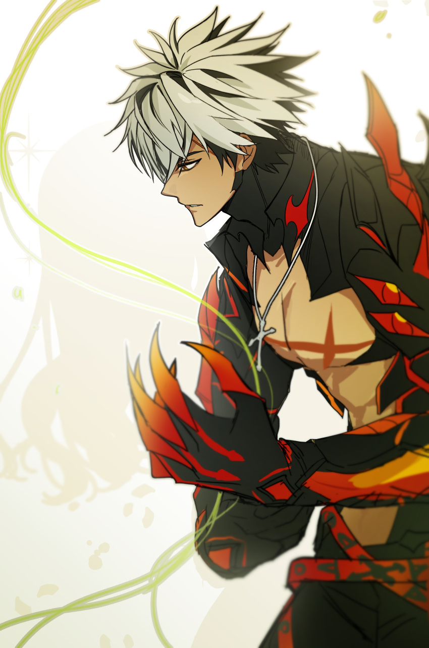 Safebooru - absurdres armor belt black armor black hair cross cross ...