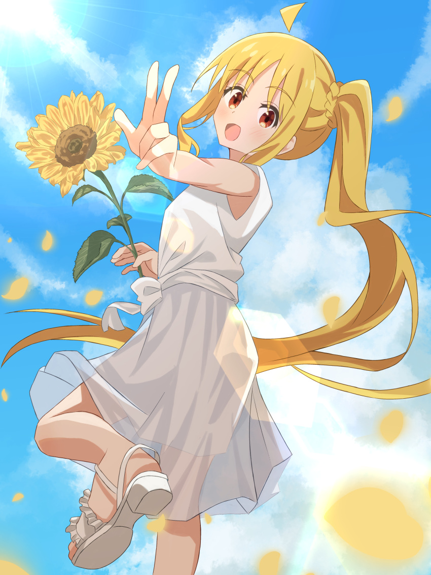 Safebooru - 1girl absurdres ahoge blonde hair blue sky bocchi the rock ...