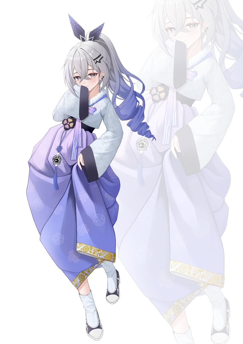 Safebooru - 1girl absurdres alternate costume black shoes blush closed mouth commentary request ...