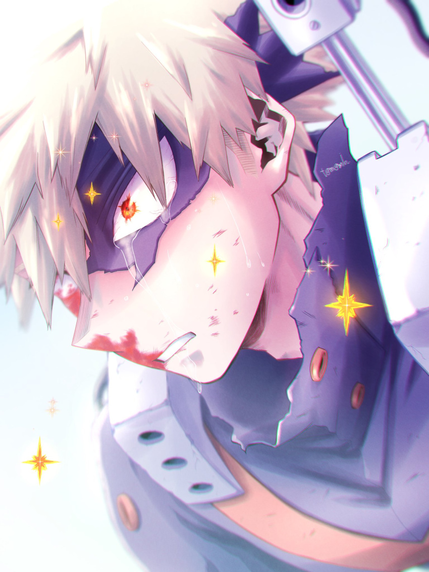 Safebooru - 1boy bakugou katsuki black mask black shirt blonde hair ...