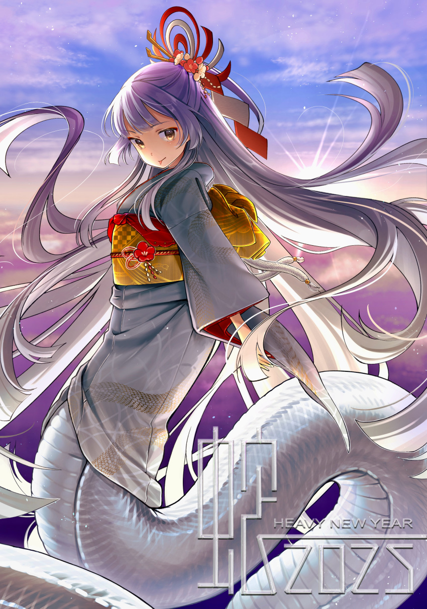 Safebooru - 1girl 2025 absurdly long hair absurdres chinese zodiac ...