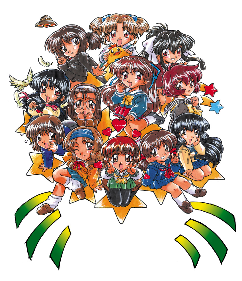 Safebooru - 6+girls absurdres adachi taeko all fours ascot ayasaki ...