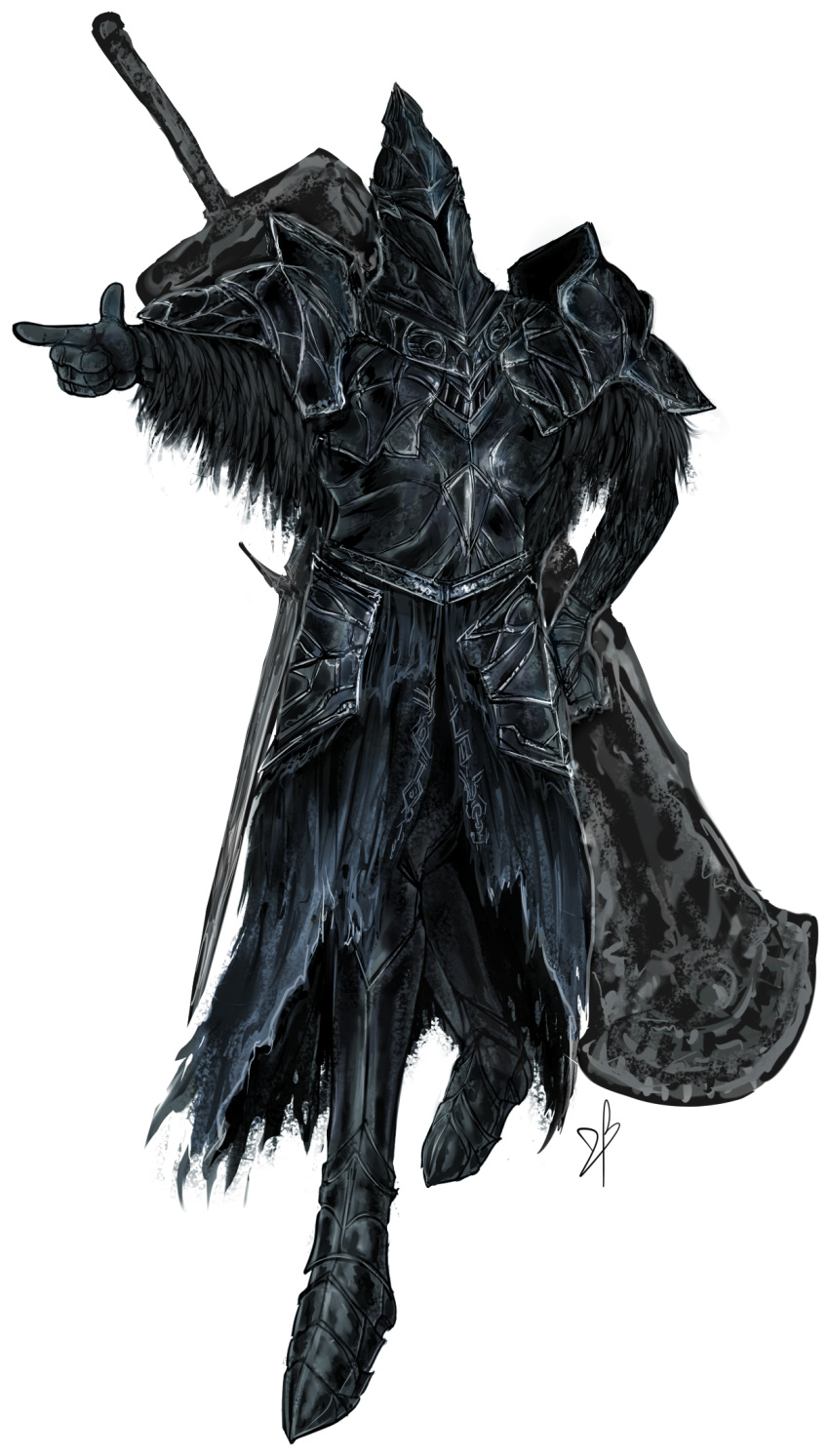 Safebooru - 1boy armor armored boots black armor black pants black ...